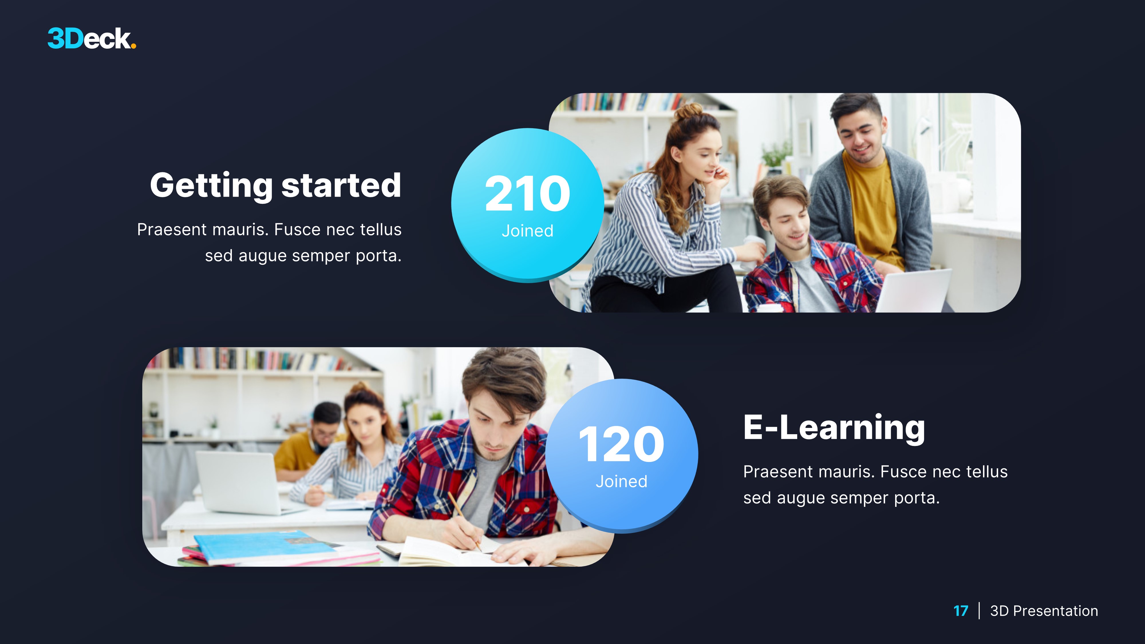 3Deck Education Creative PowerPoint Template, Presentation Templates