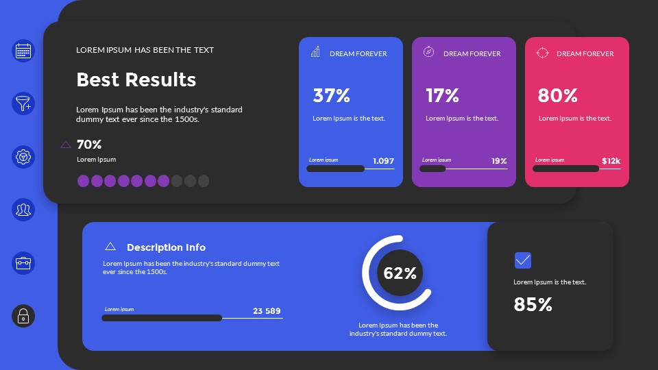 UI Kit Dashboards PowerPoint Presentation Template, Presentation Templates