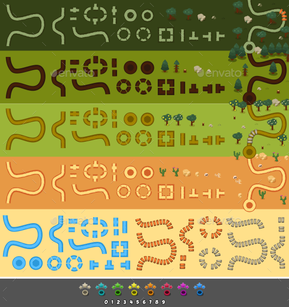 Game Level Map, Game Assets | GraphicRiver