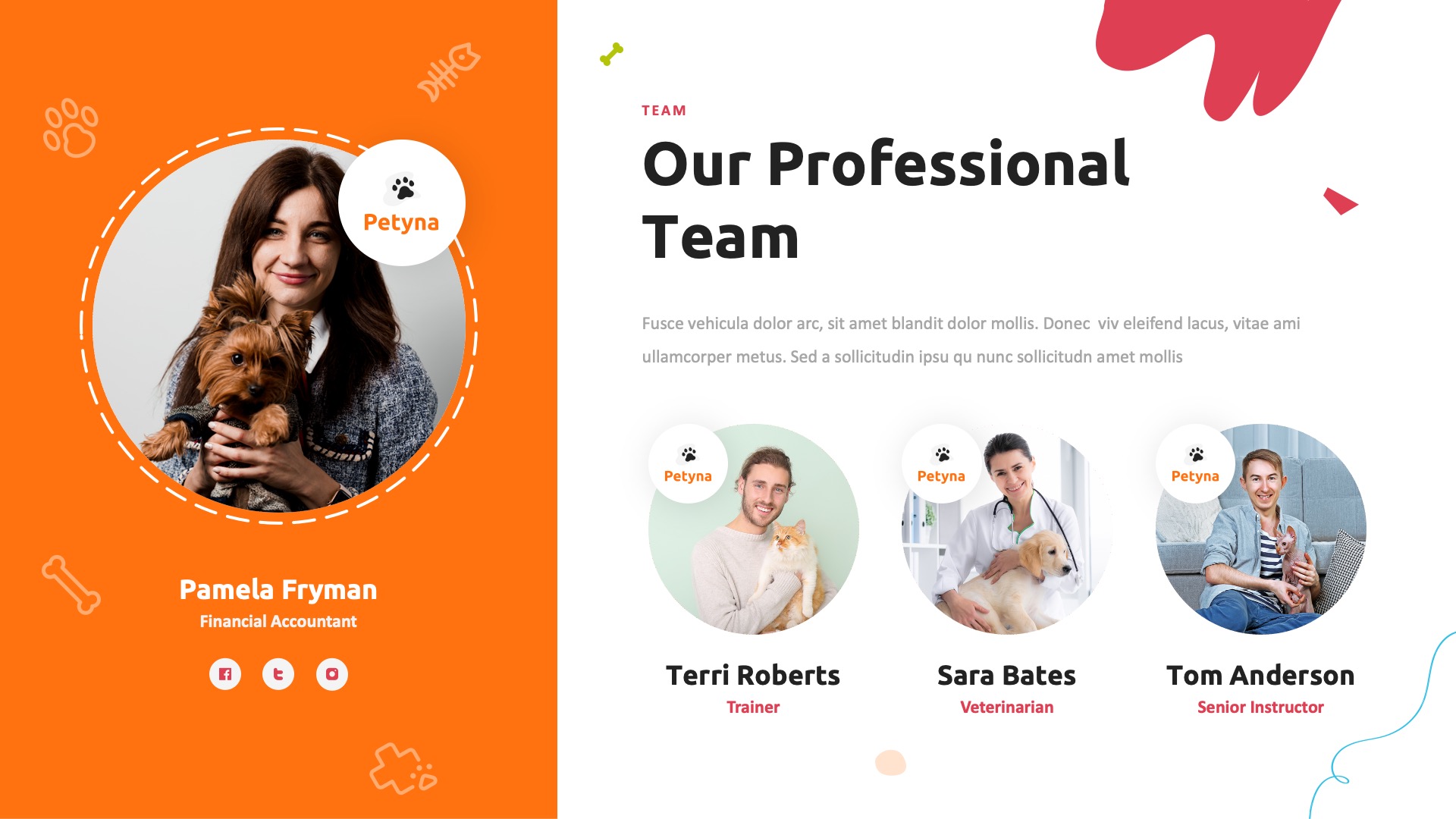 PETYNA - Pet Care & Breeding Powerpoint Template, Presentation Templates