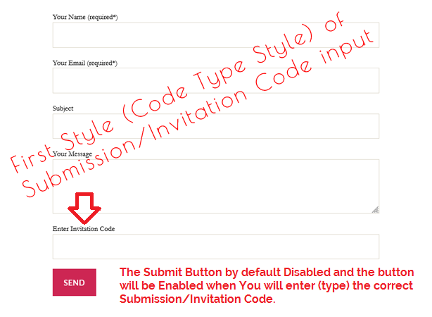 Contact Form 7 Submission Code - Form Submission Required Invitation Code by mgscoder