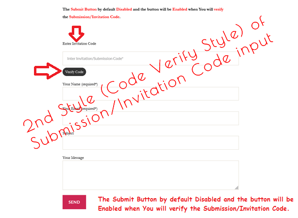 Contact Form 7 Submission Code - Form Submission Required Invitation Code by mgscoder