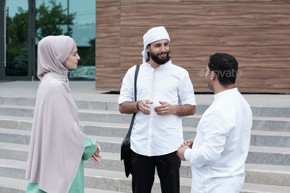 Islamic Students Discussing Project Ideas Stock Photo by Pressmaster