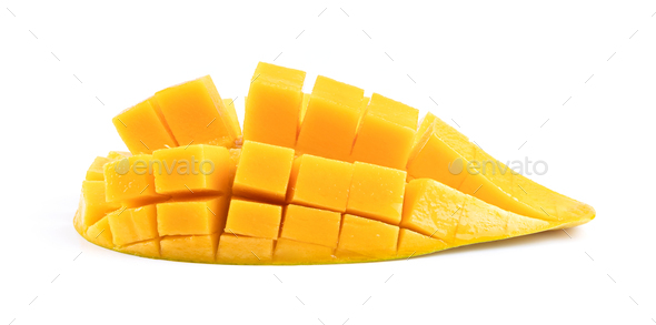 Fresh mango half isolated on white Stock Photo by spamas | PhotoDune
