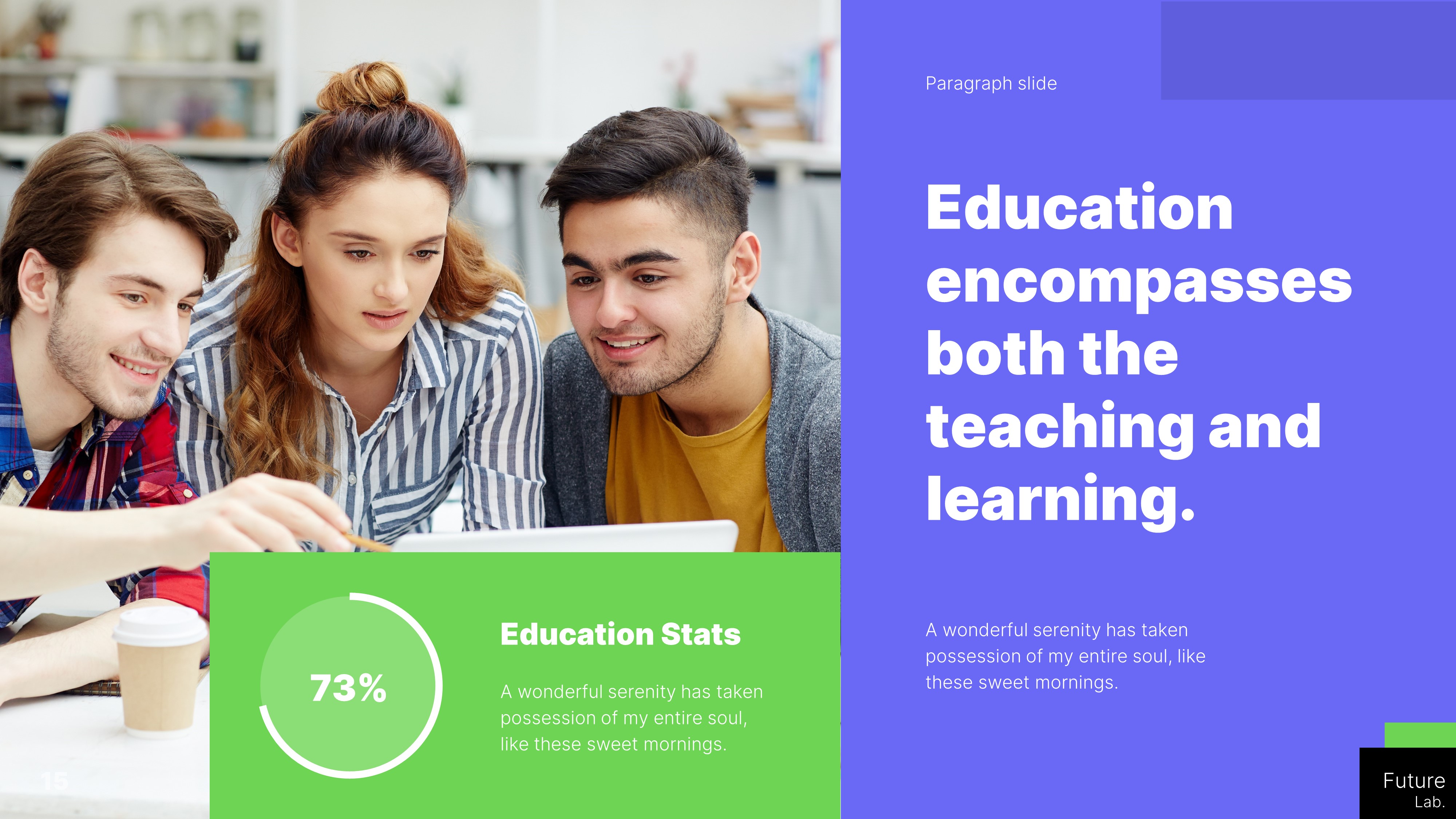 Future Lab Creative Education PowerPoint Template, Presentation Templates