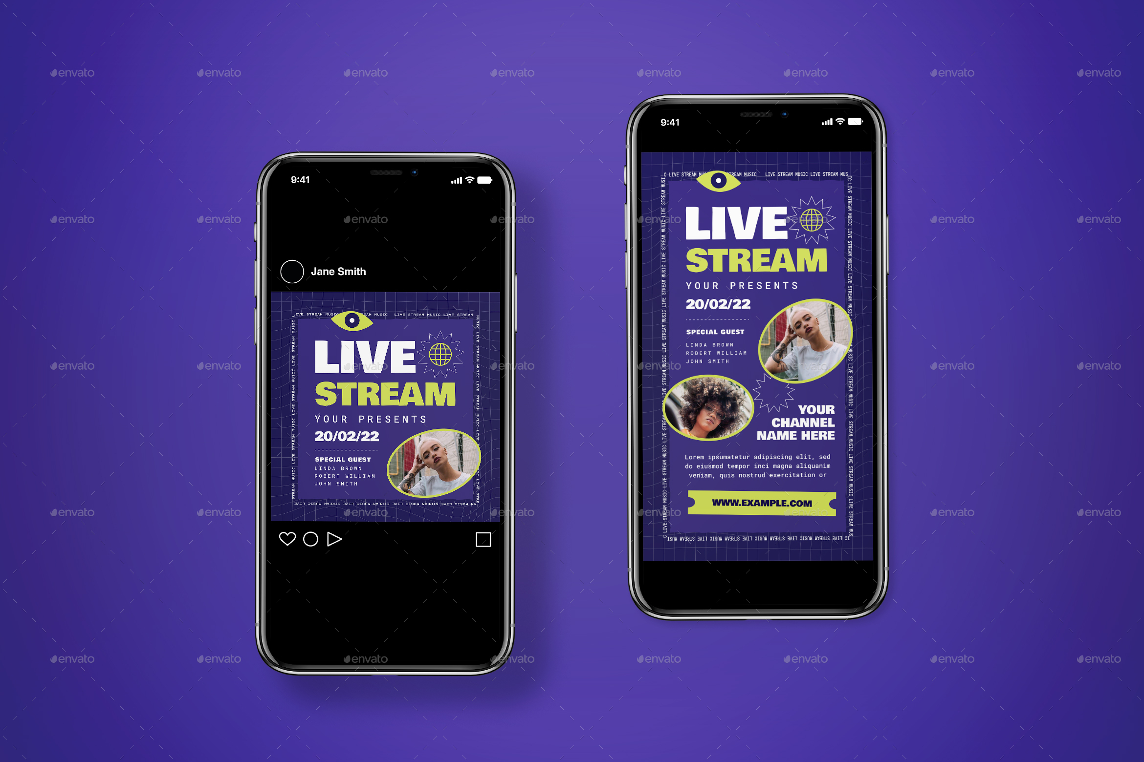 Live Stream Music Flyer Set, Print Templates | GraphicRiver