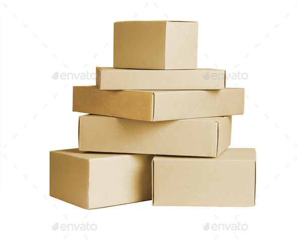 Stack of Paper Boxes Stock Photo by dezign56 | PhotoDune