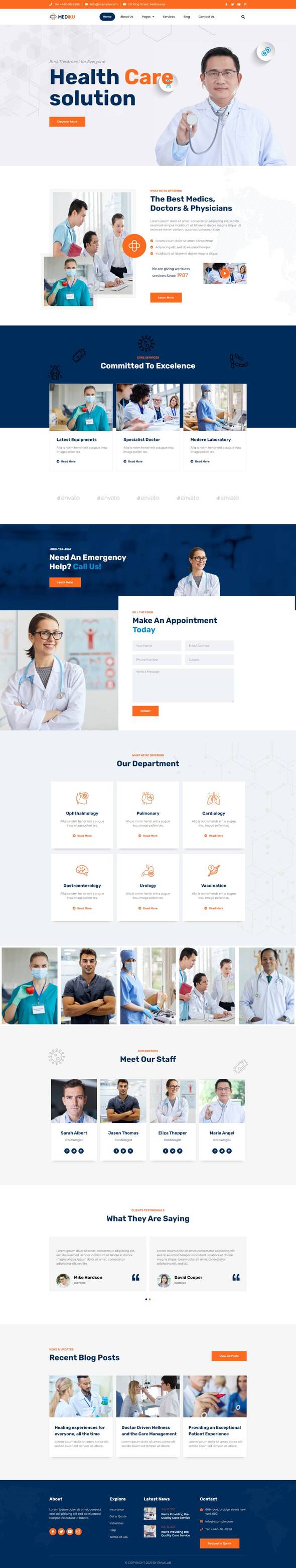 Mediku - Health Medical Elementor Template Kit by envalab | ThemeForest