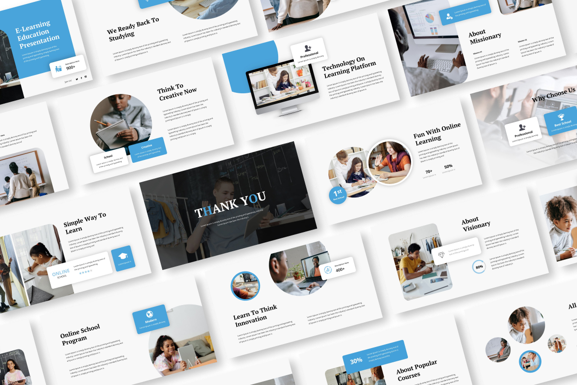 E-Learning Education Powerpoint Presentation Template, Presentation ...