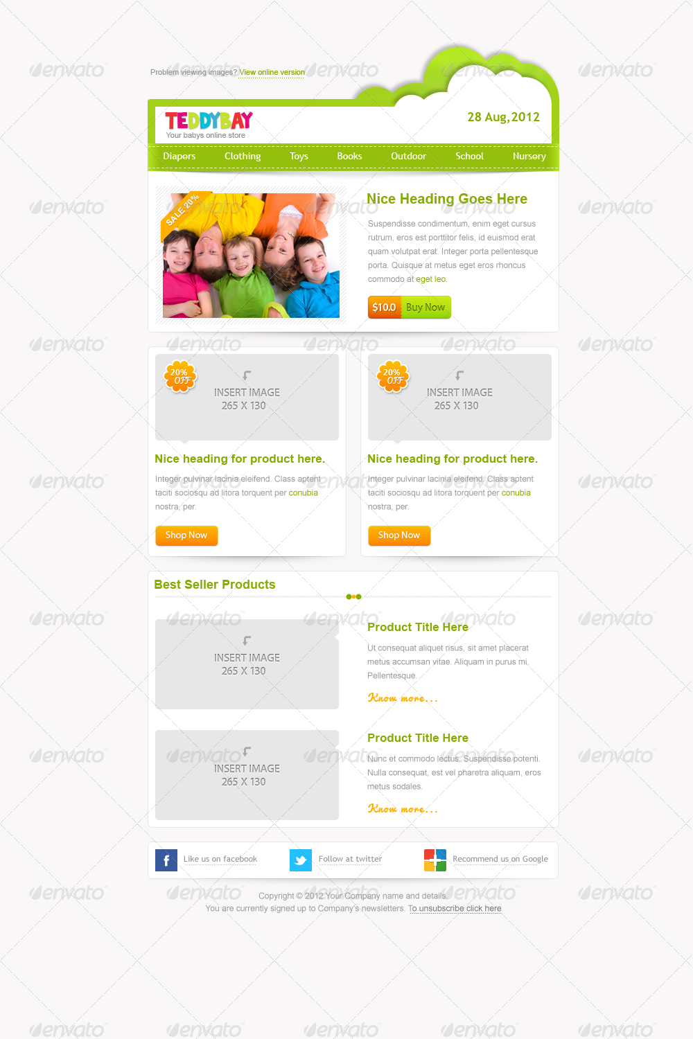 Kids Style Ecommerce Email Templates, Web Elements | GraphicRiver