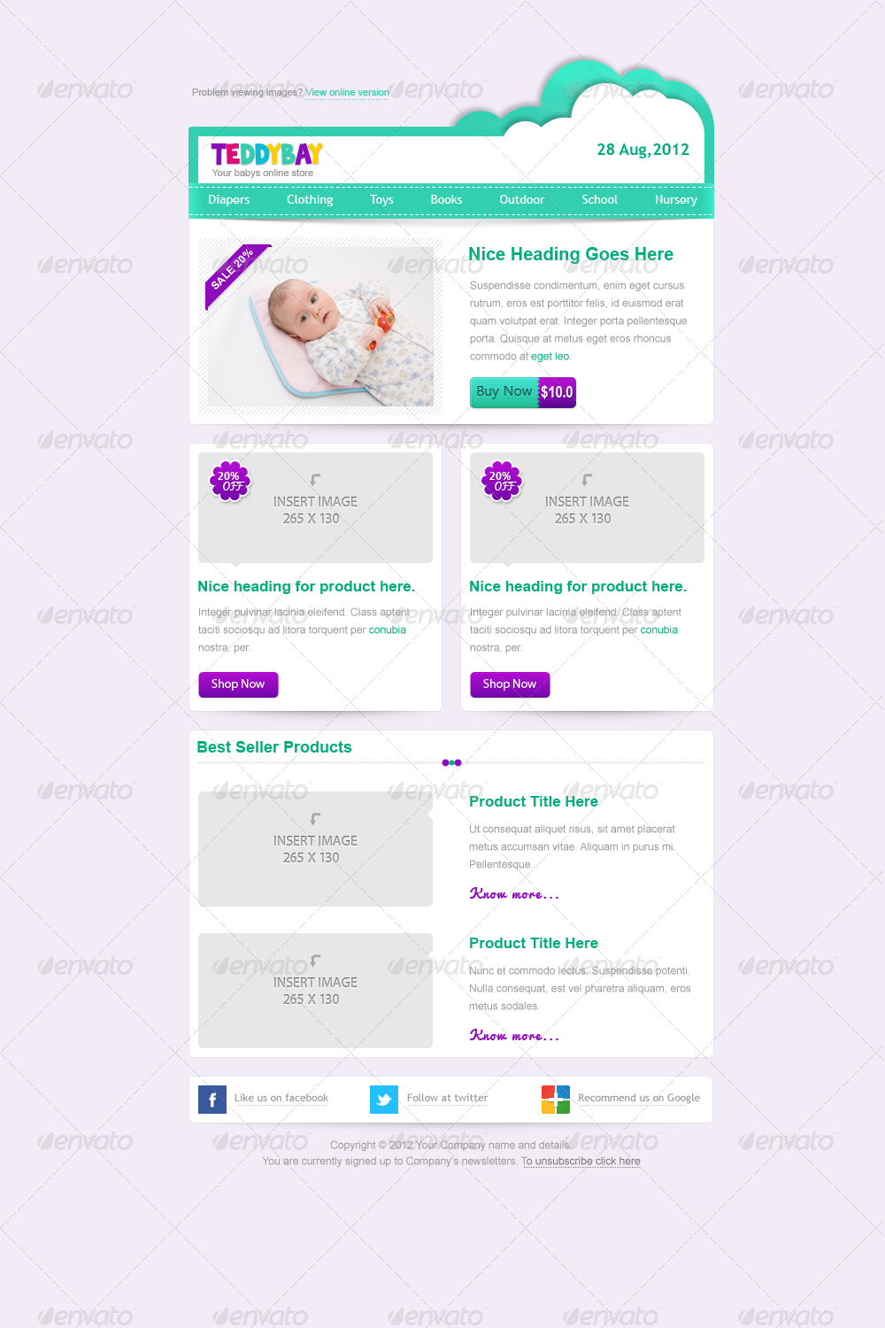 Kids Style Ecommerce Email Templates, Web Elements | GraphicRiver