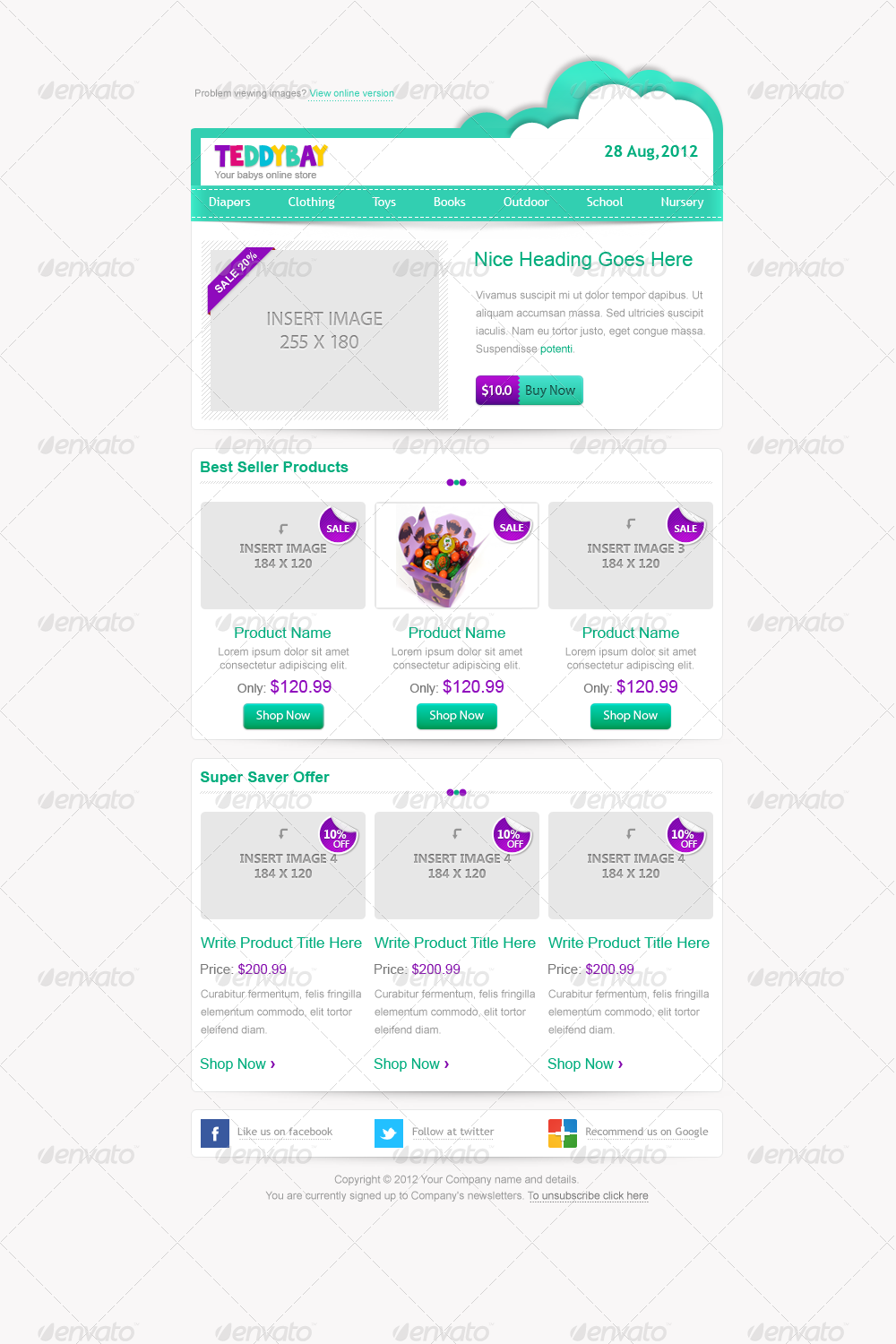 Kids Style Ecommerce Email Templates, Web Elements | GraphicRiver