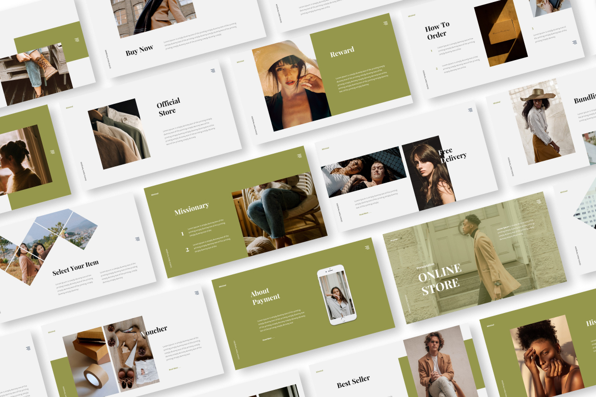 Online Store Keynote Presentation Template, Presentation Templates