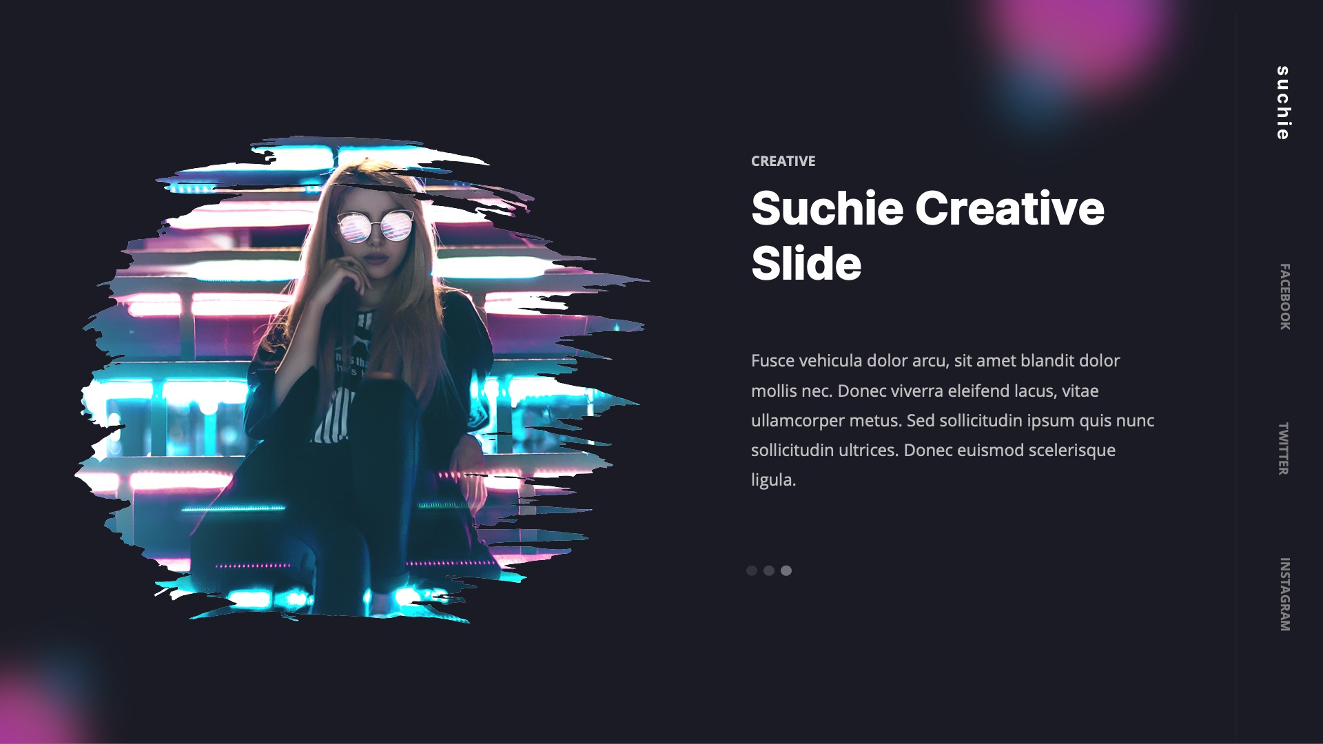 Suchie - Dark Gradient Theme Google Slides Template, Presentation Templates