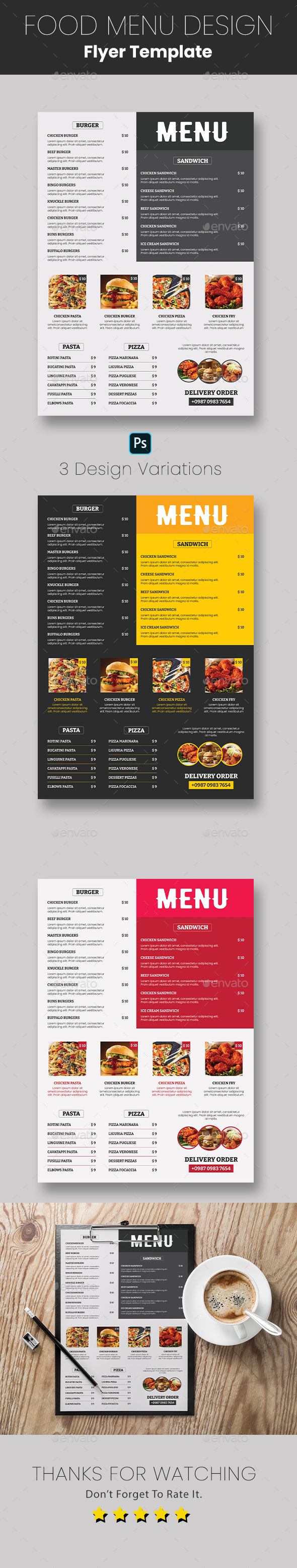 Food Menu Templates, Print Templates | GraphicRiver