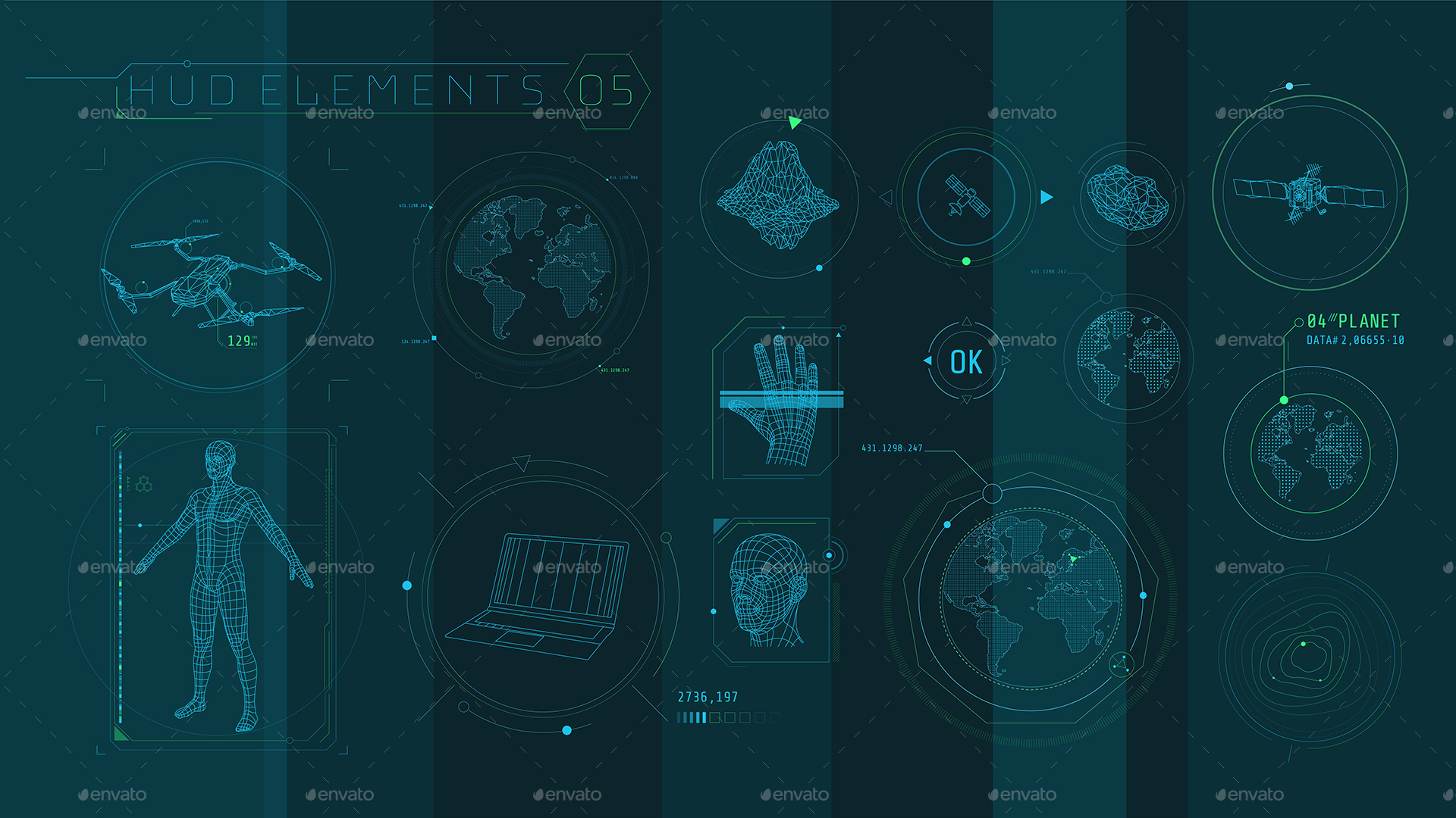 HUD Pro Infographic Elements, Infographics | GraphicRiver