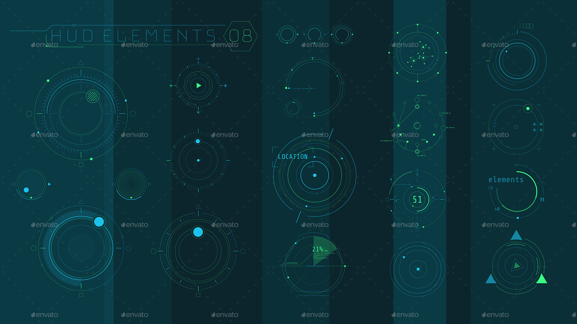 HUD Pro Infographic Elements, Infographics | GraphicRiver
