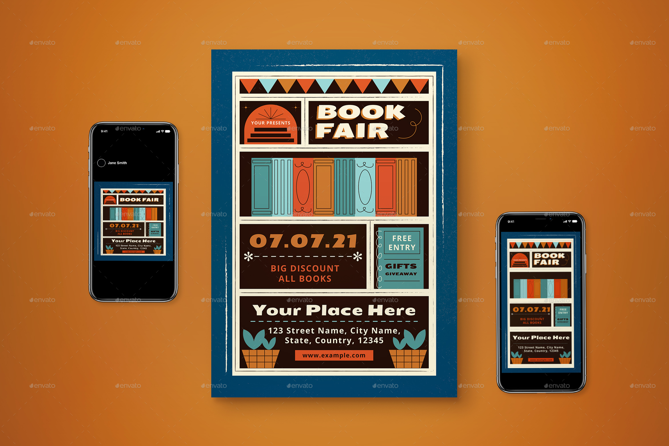Book Fair Flyer Set, Print Templates | GraphicRiver