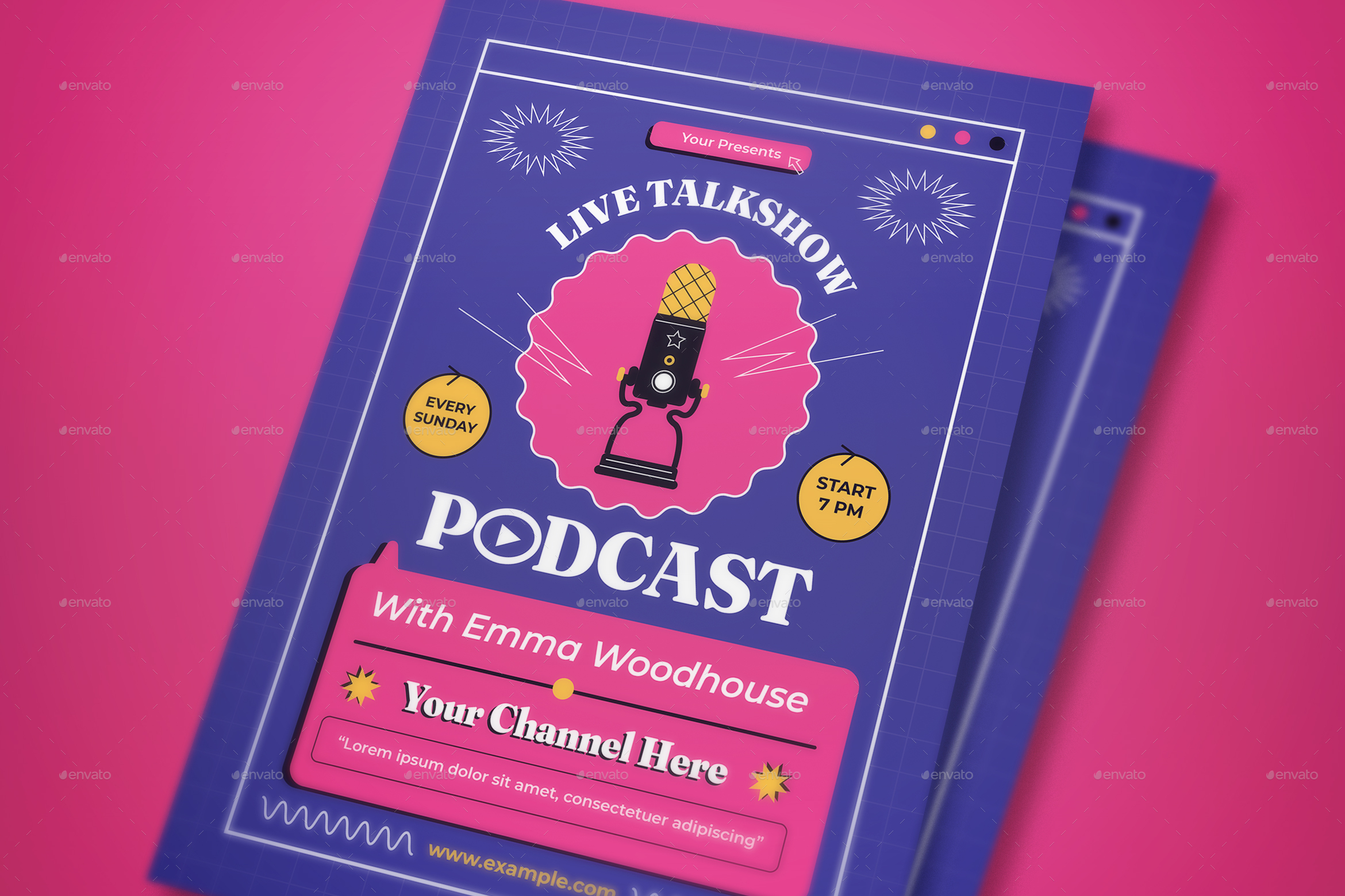 Podcast Flyer Set, Print Templates | GraphicRiver