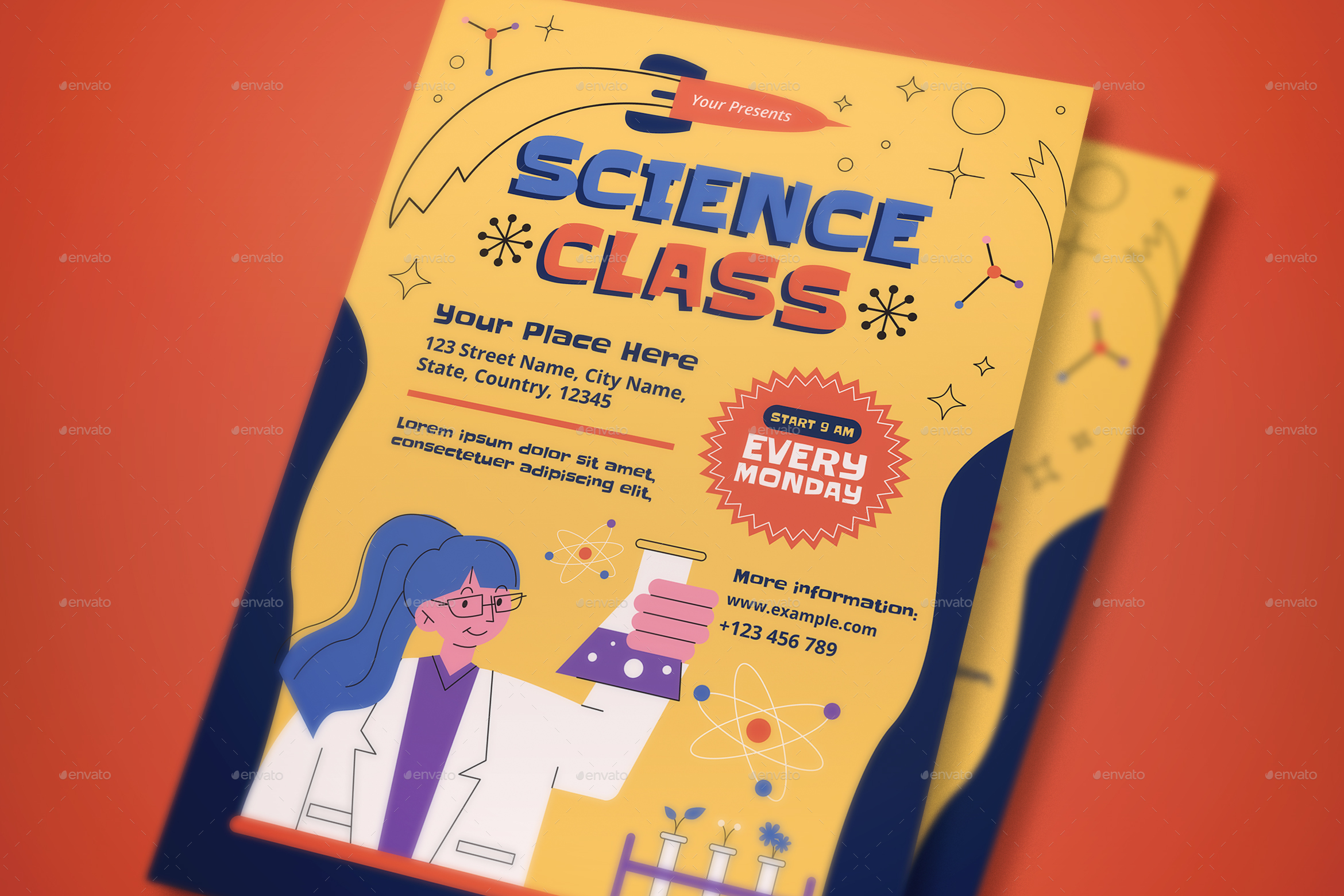 Science Class Flyer Set, Print Templates | GraphicRiver