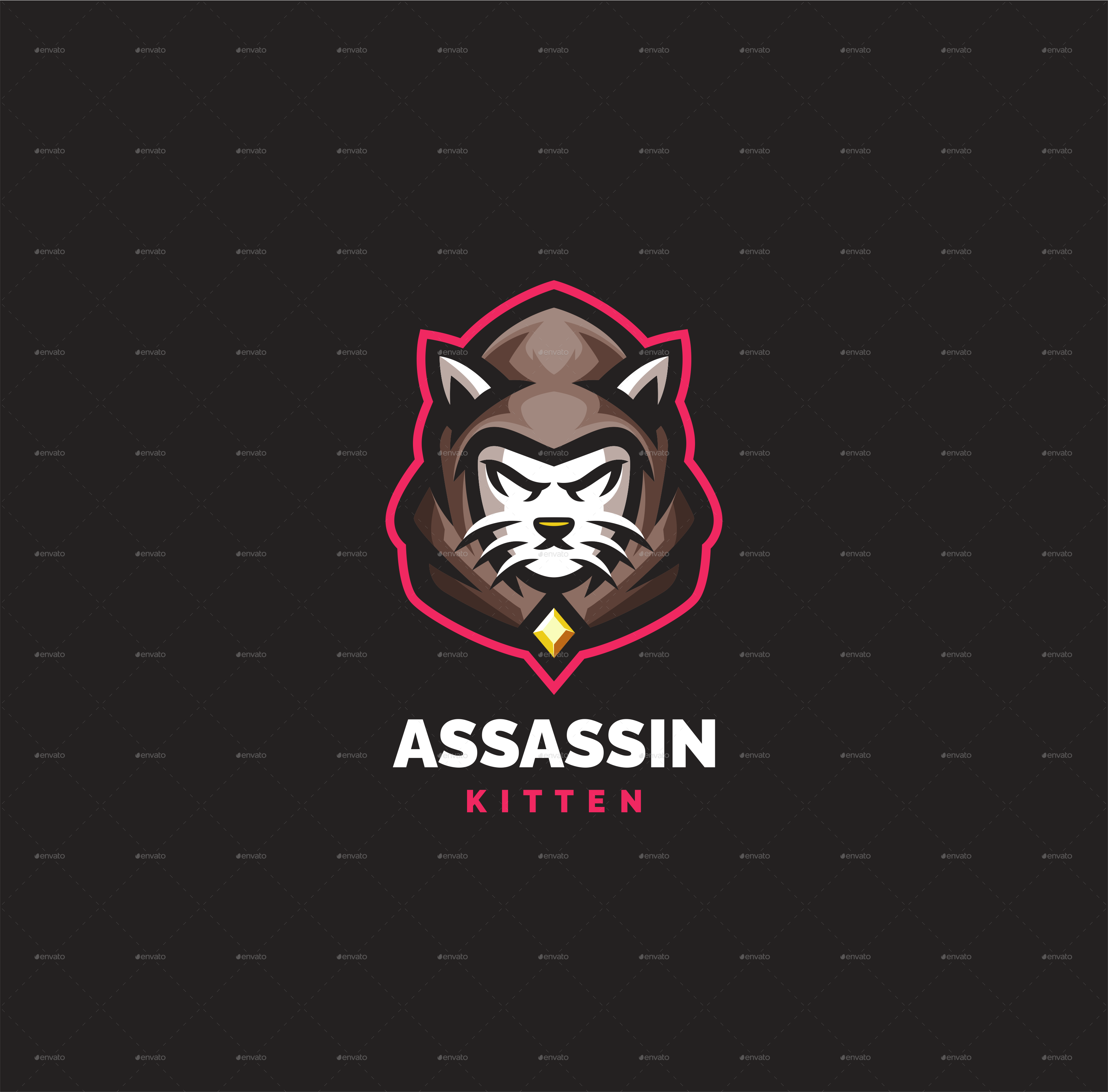 Assassin Cat Logo, Logo Templates | GraphicRiver