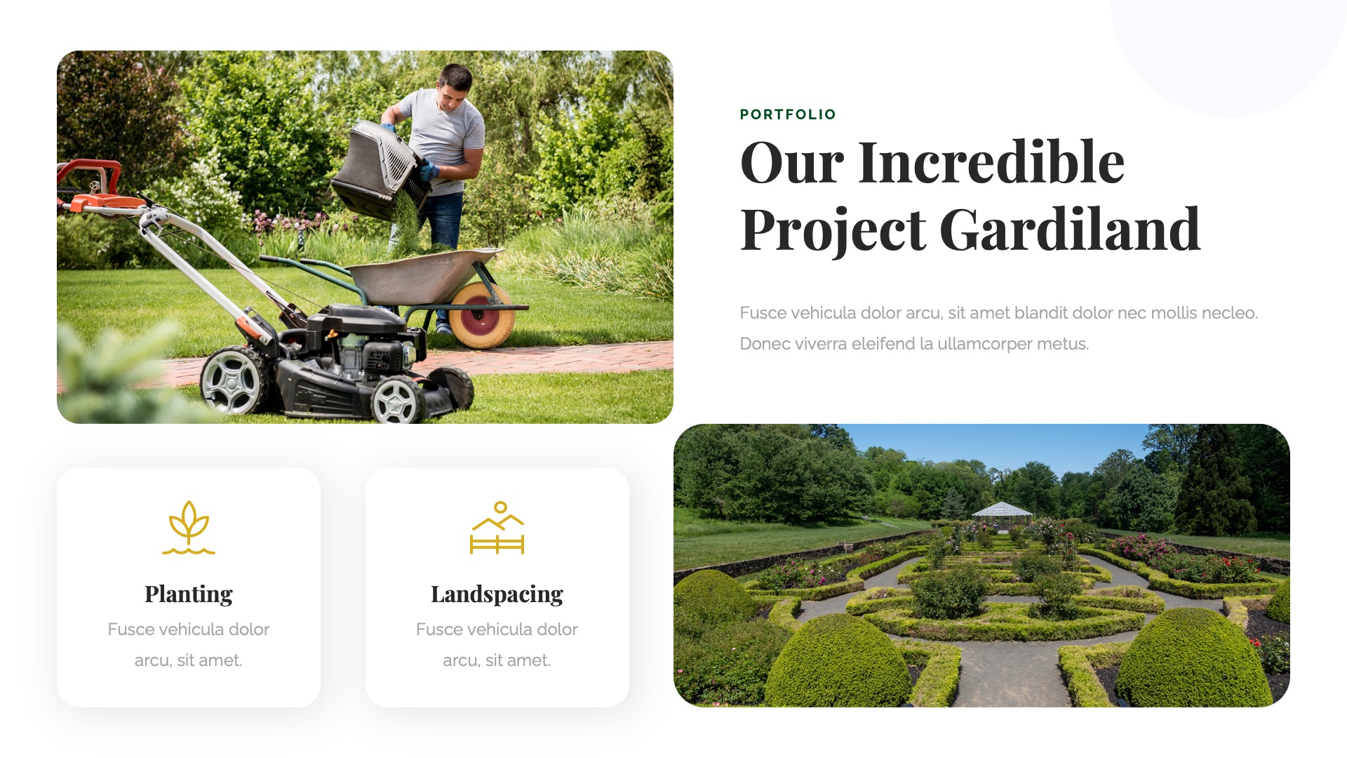 GARDILAND - Lawn & Landscaping Powerpoint Template, Presentation Templates