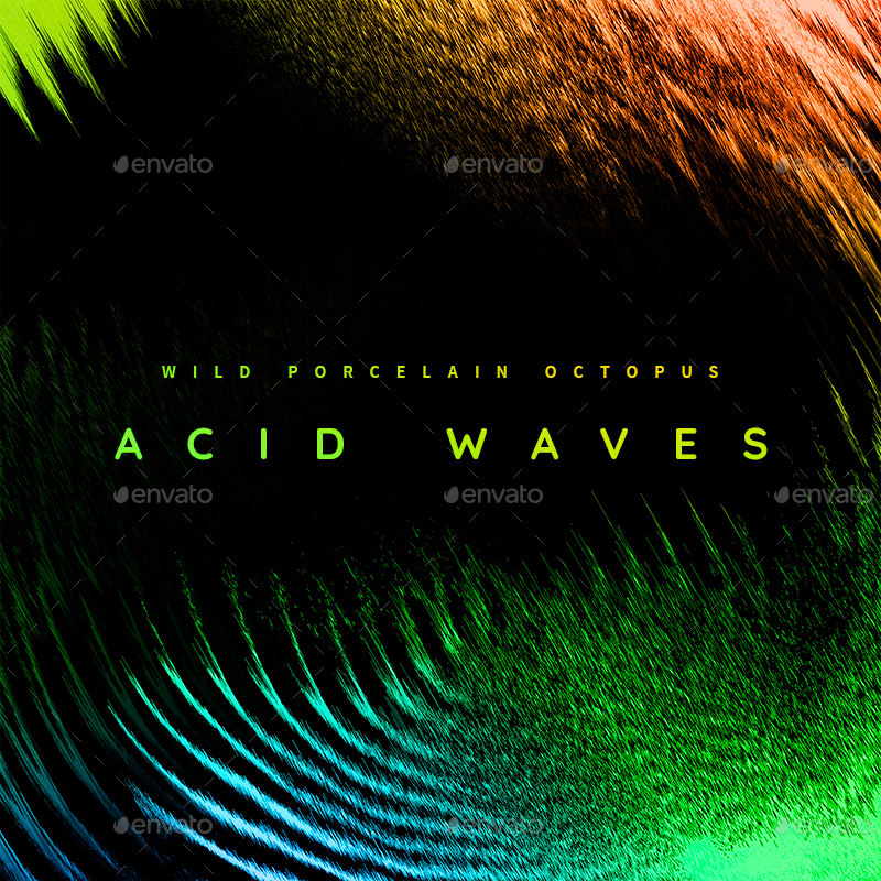 Acid Waves – Music Album Cover Artwork Template, Web Elements ...