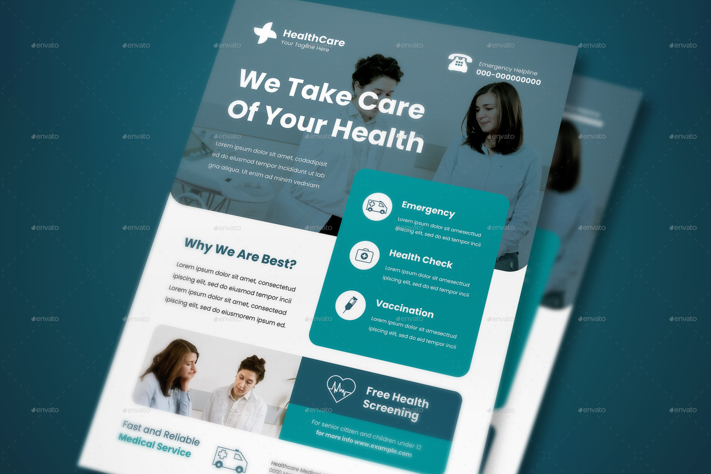 Hospital Flyer Set, Print Templates | GraphicRiver