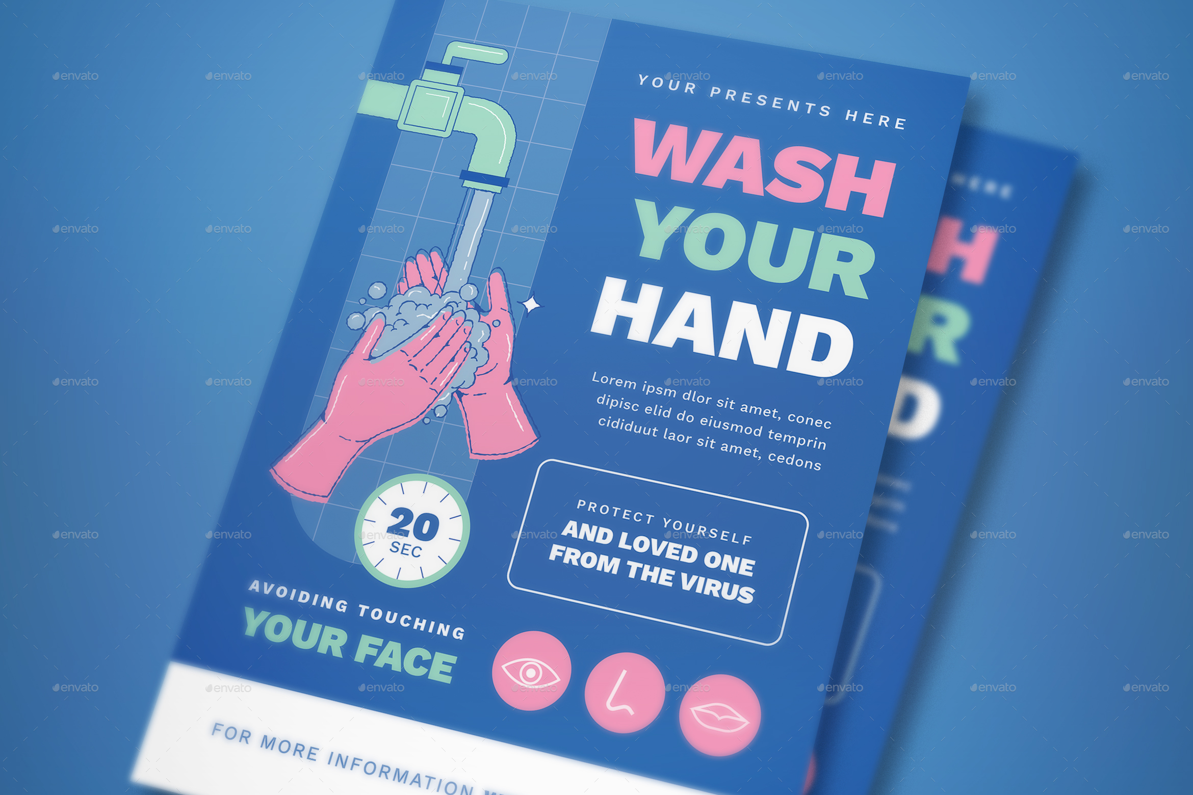 Wash Hand Campaign Flyer Set, Print Templates | GraphicRiver