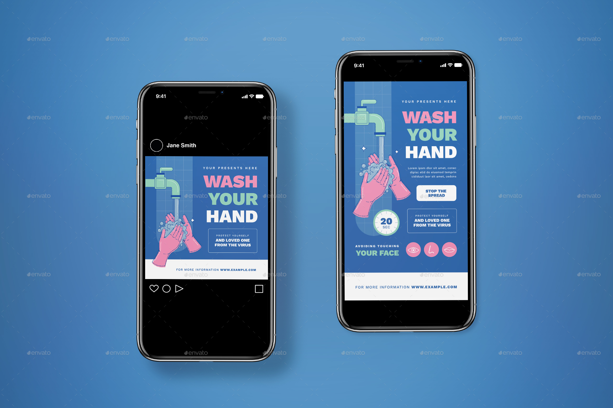 Wash Hand Campaign Flyer Set, Print Templates | GraphicRiver