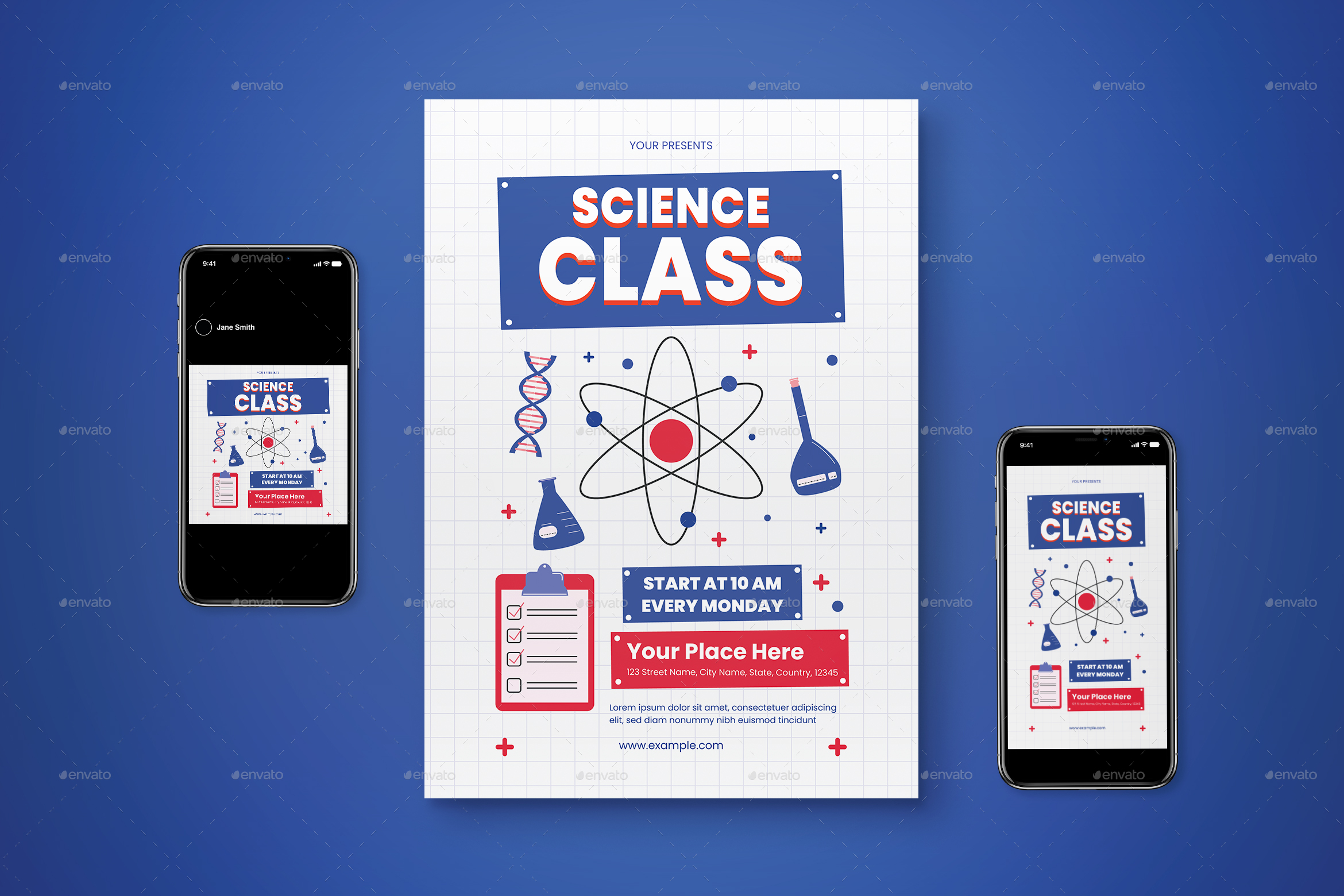 Science Class Flyer Set, Print Templates | GraphicRiver