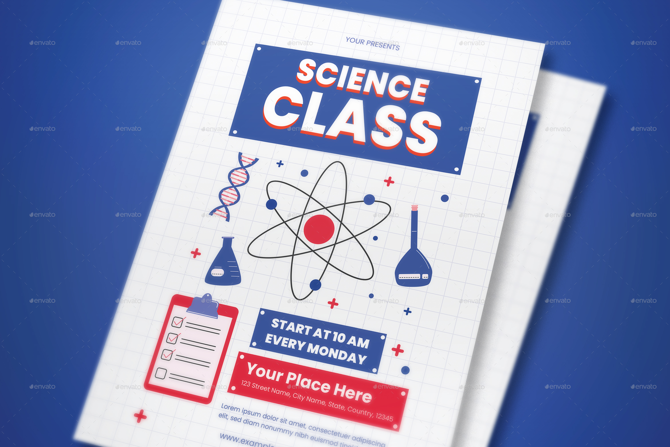 Science Class Flyer Set, Print Templates | GraphicRiver