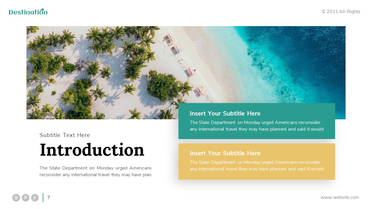 Destination - Travelling Presentation Template, Presentation Templates