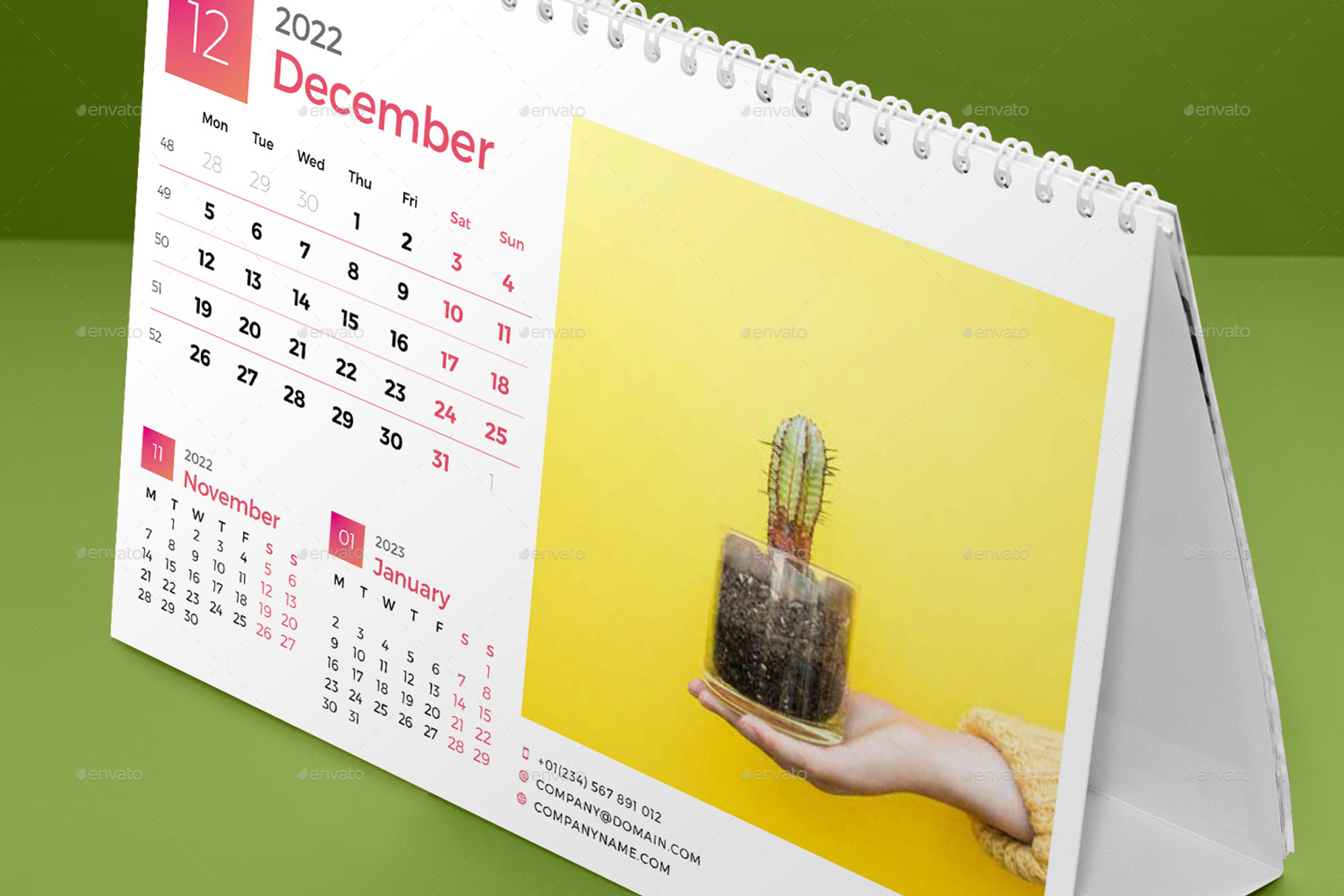 Desk Calendar 2022, Print Templates | GraphicRiver