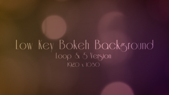 Low Key Bokeh Background, Motion Graphics | VideoHive