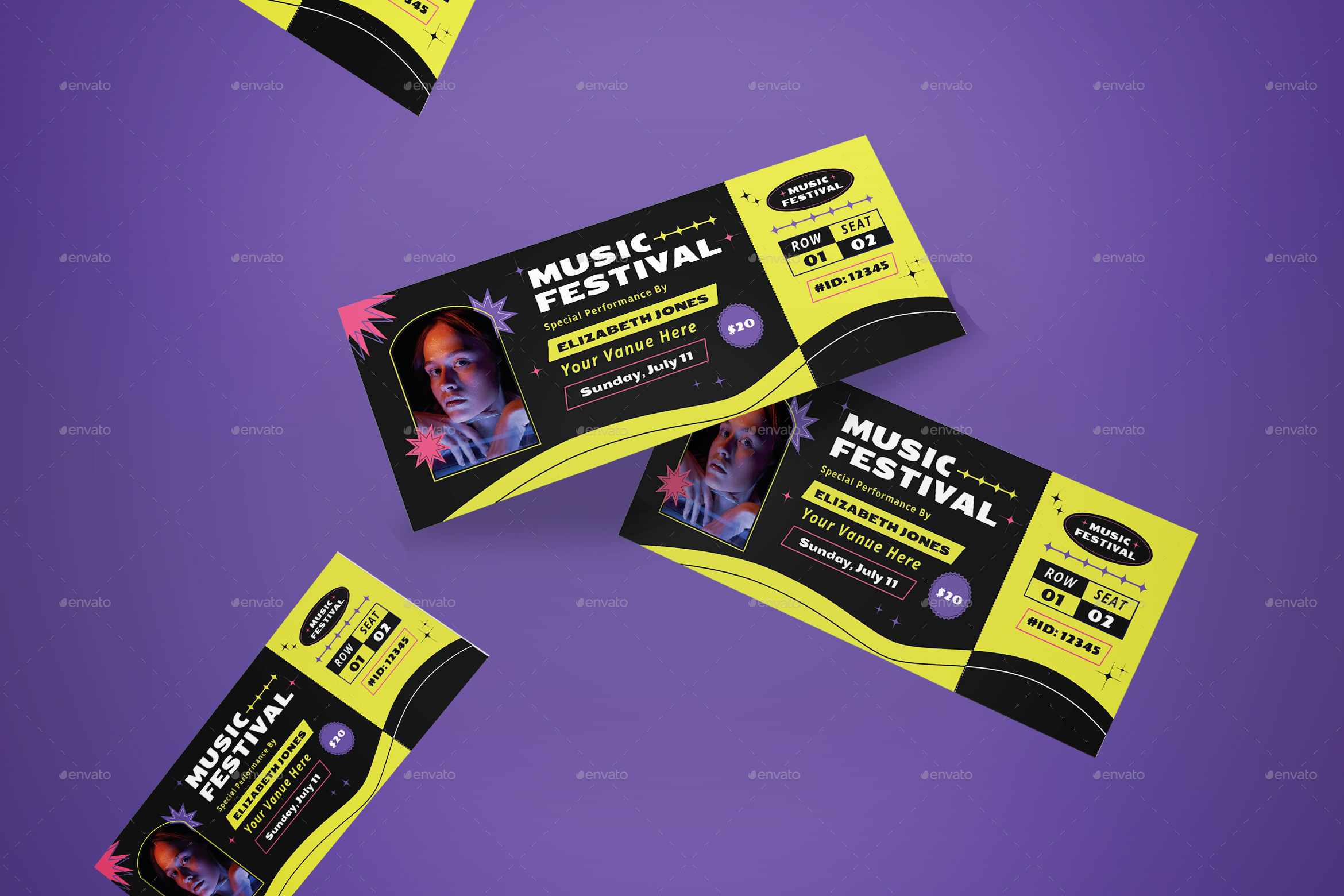 Ticket Music Festival, Print Templates | GraphicRiver