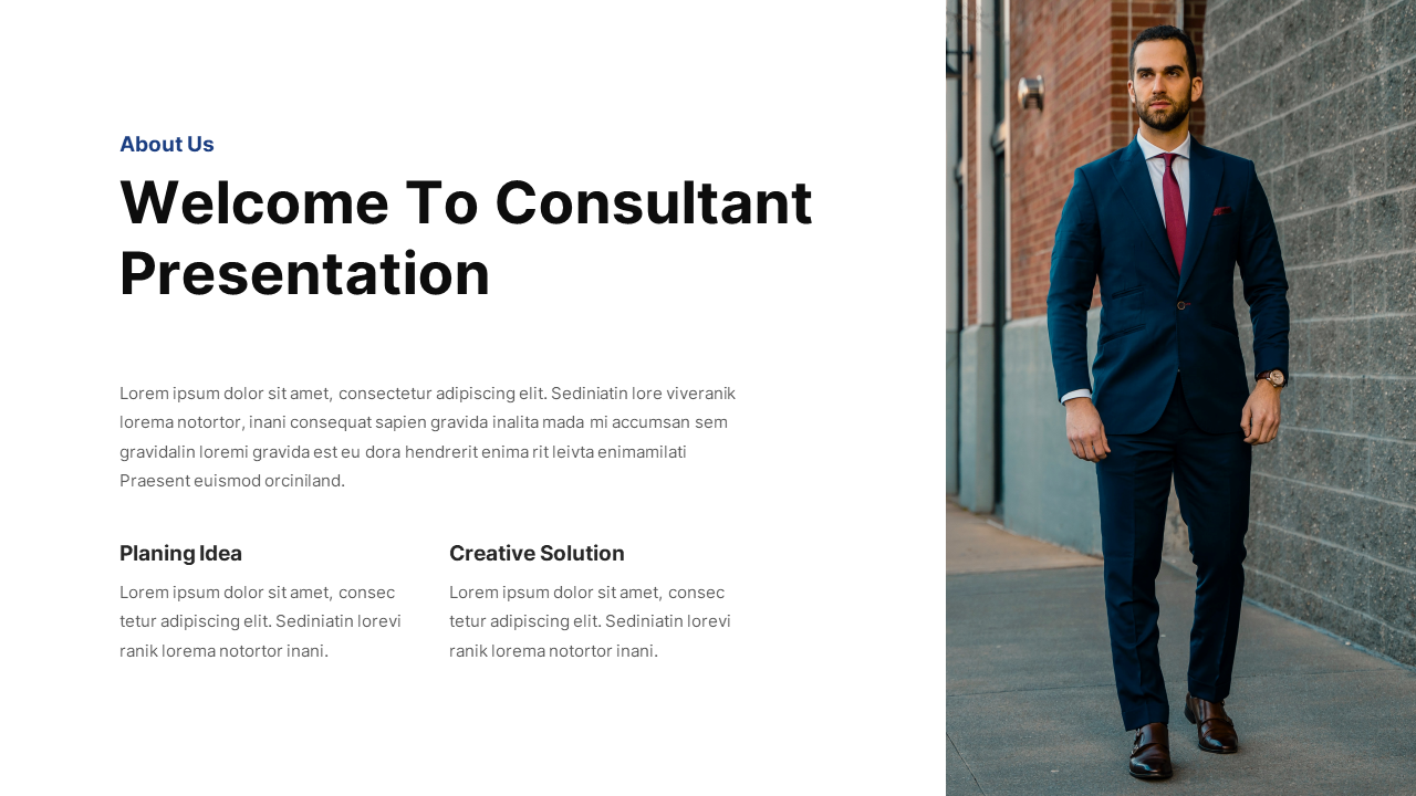Consultant - Finance & Consulting Presentation PowerPoint Template ...