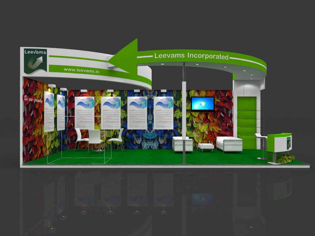 Exhibition Booth 3D Model - 9x4 mtr by piyushp78 | 3DOcean