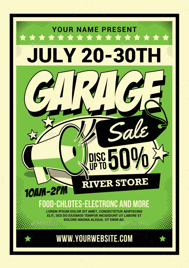 Garage Sale Flyer, Print Templates | GraphicRiver