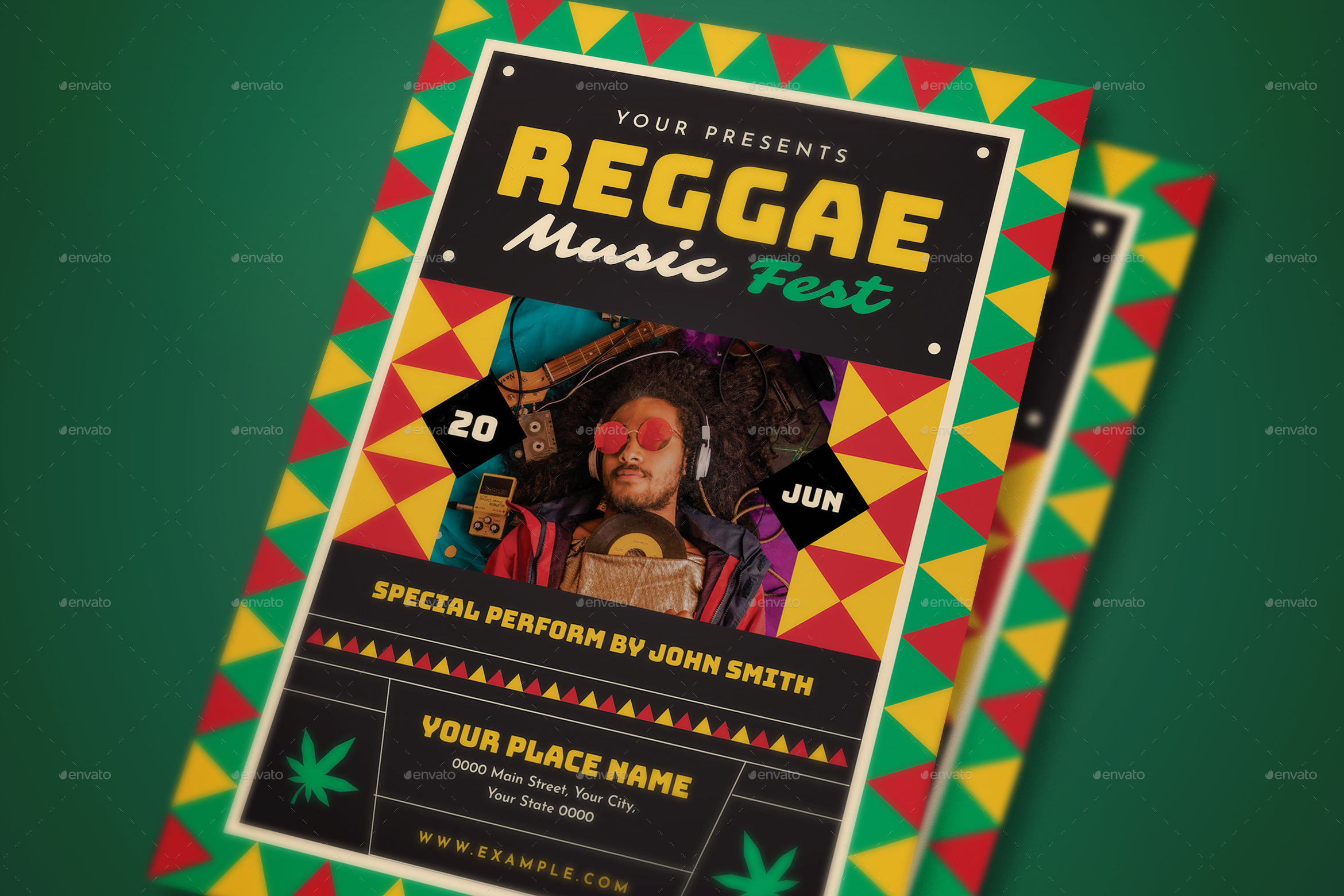 Reggae Music Festival Flyer Set, Print Templates | GraphicRiver