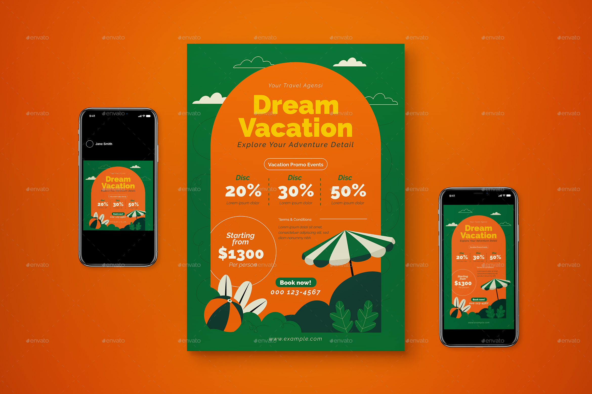 Vacation Promo Flyer Set, Print Templates | GraphicRiver