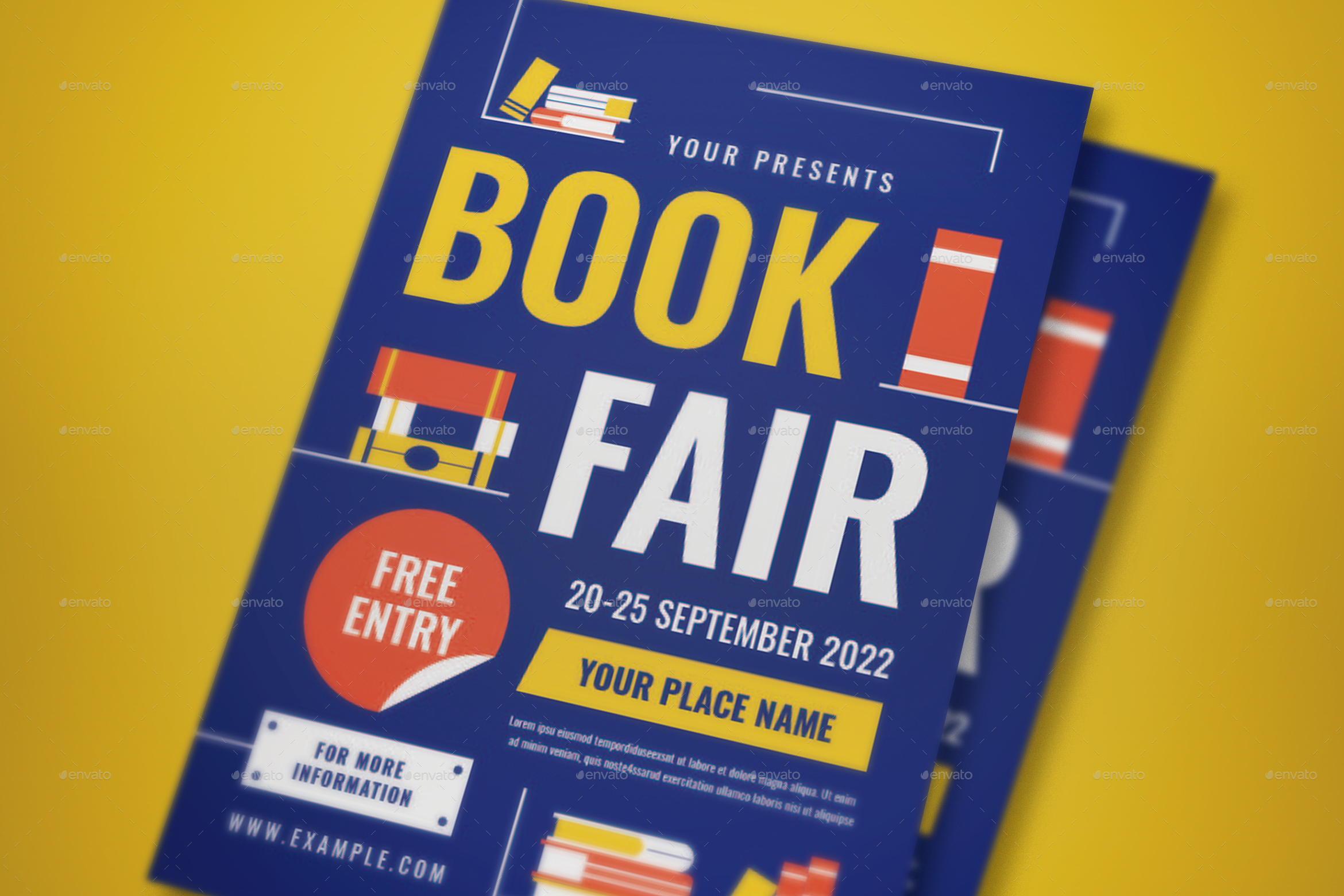 Book Fair Flyer Set, Print Templates | GraphicRiver