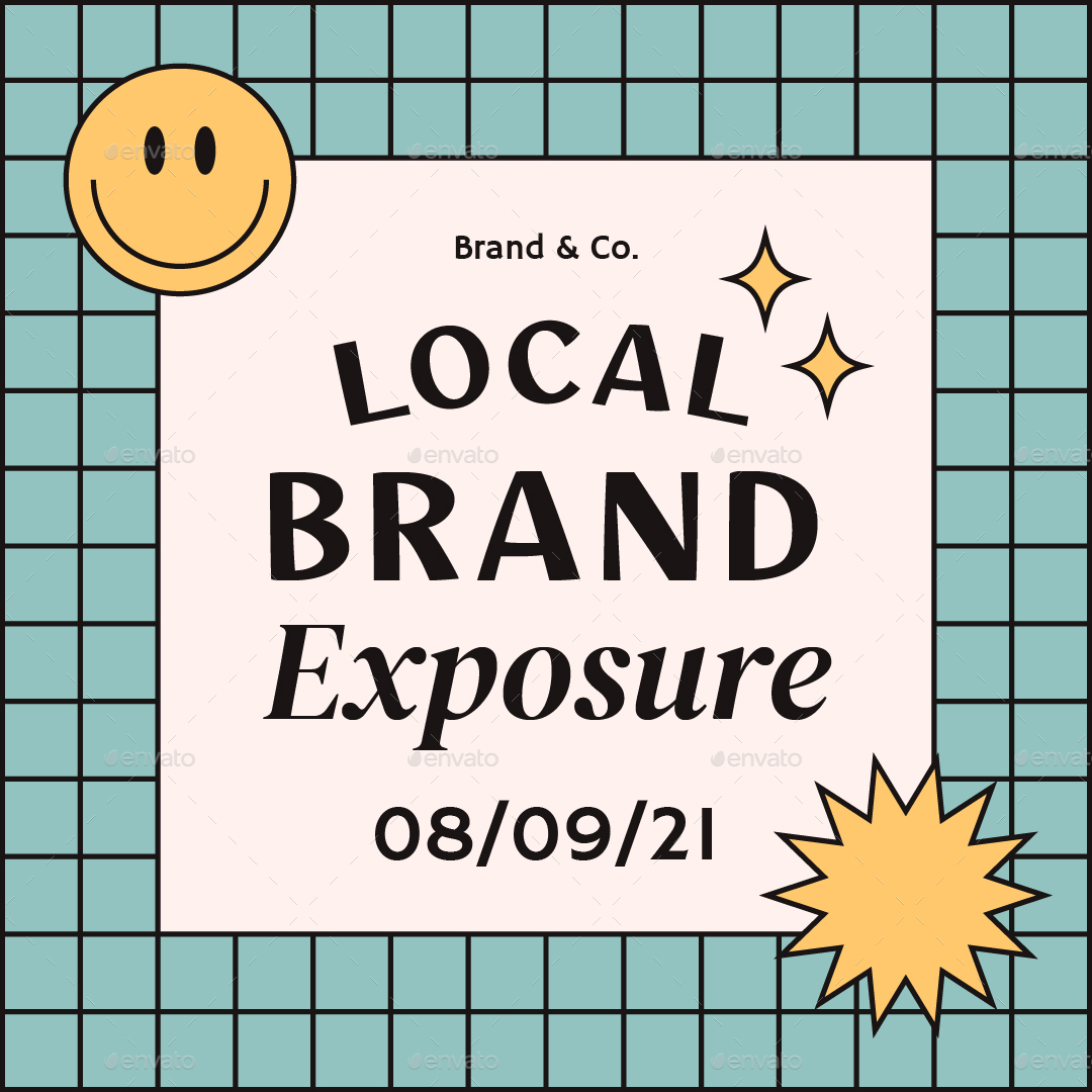 6 Instagram Aesthetic Retro Grid, Web Elements | GraphicRiver