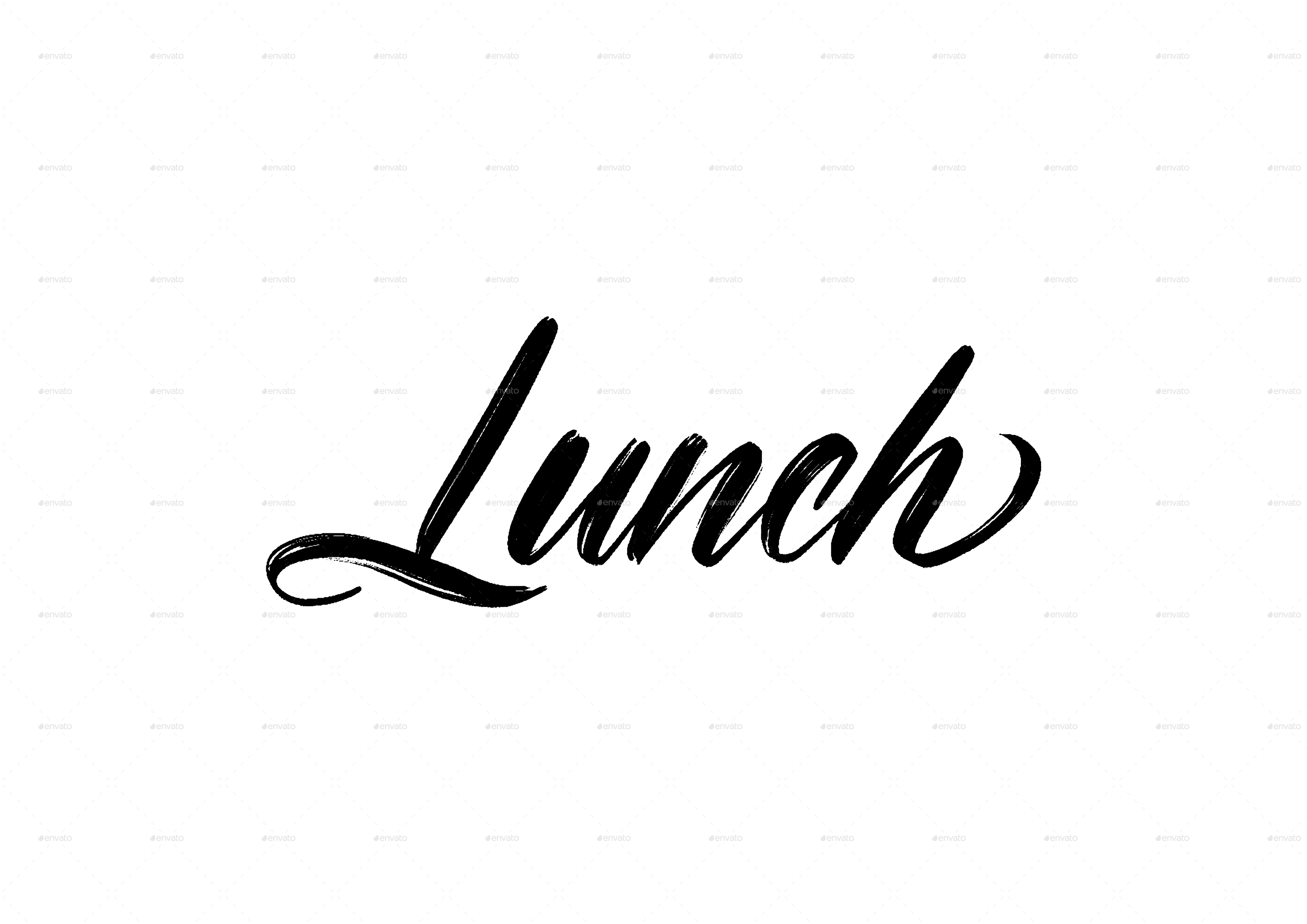 Set menu brush lettering, Vectors | GraphicRiver