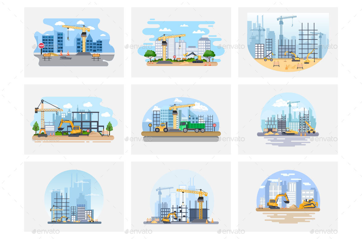 30 Construction of Real Estate Vector, Vectors | GraphicRiver
