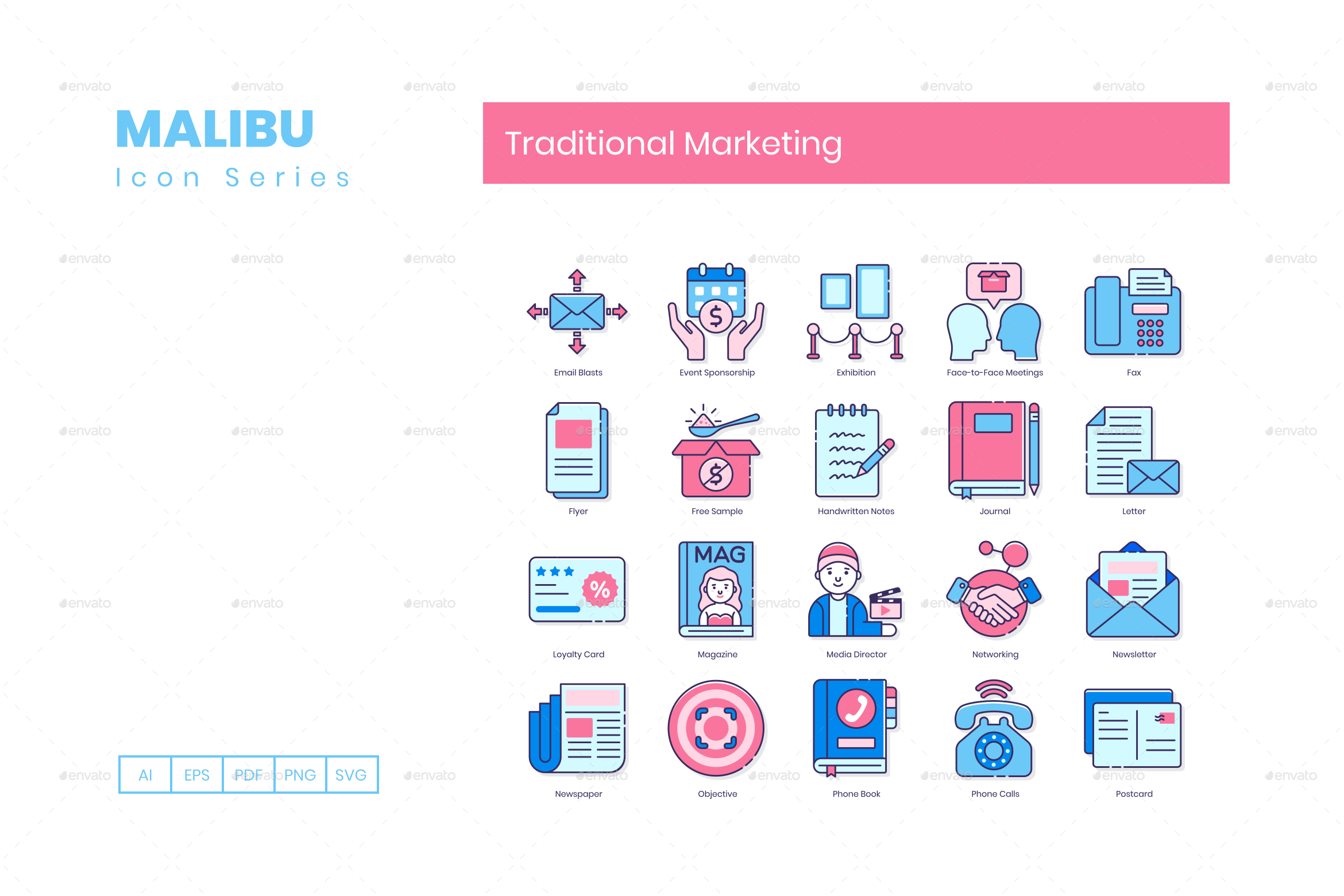 75 Traditional Marketing Icons, Icons | GraphicRiver
