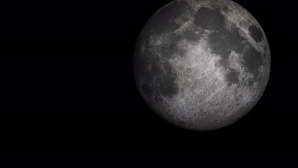 Concept 2-U1 View of the Realistic Moon from Space, Motion Graphics