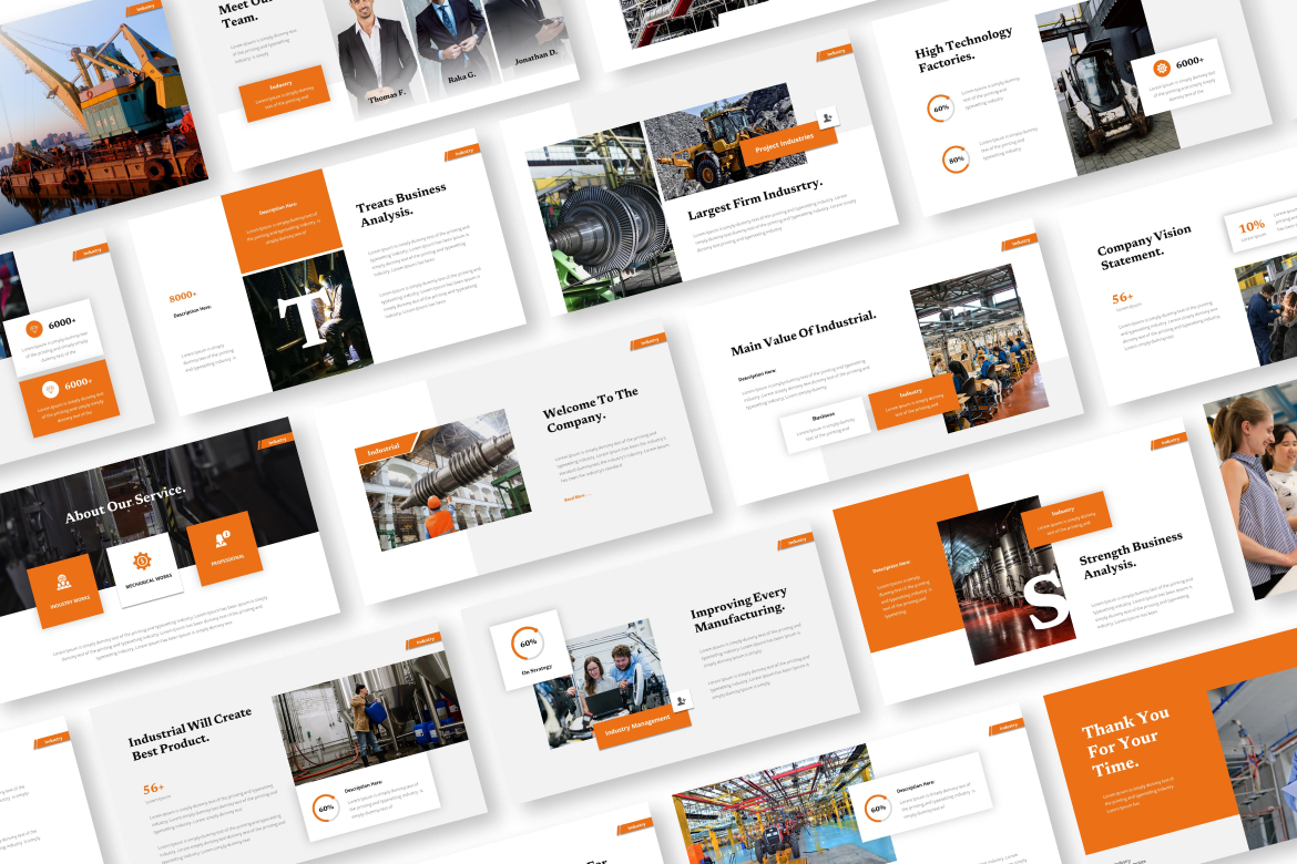 Heavy Industry Powerpoint Presentation Template, Presentation Templates