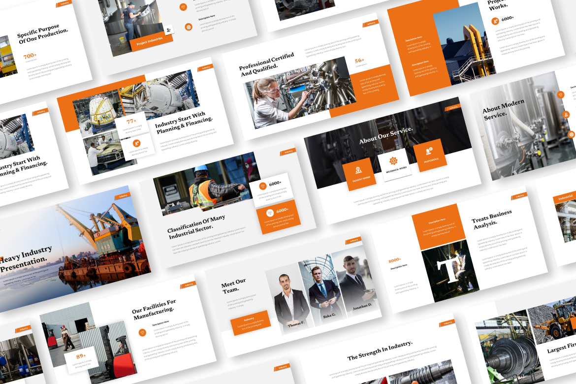 Heavy Industry Google Slides Presentation Template, Presentation Templates