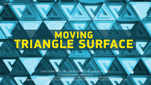 Abstract Background With Moving Triangle Surface, Motion Graphics ...